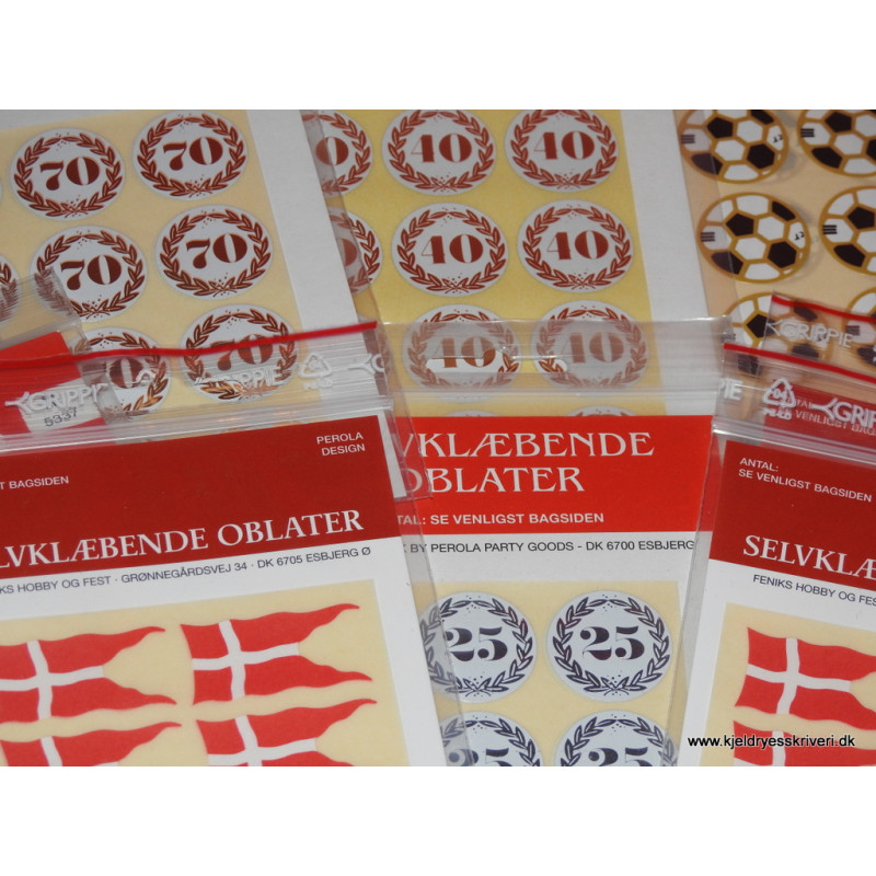 Vi har også mange forskellige oblater. skriv i kommentarfeltet hvad du ...