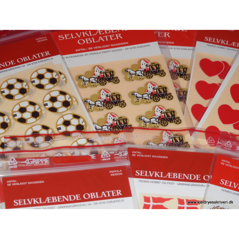 Vi har også mange forskellige oblater. skriv i kommentarfeltet hvad du ...